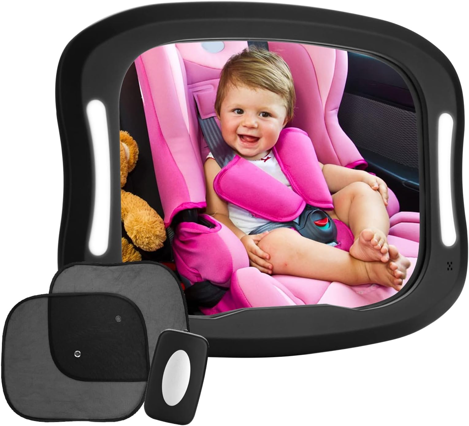 FITNATE LED Baby Car Mirror, Safety Infant in Backseat 360°Adjustable ...