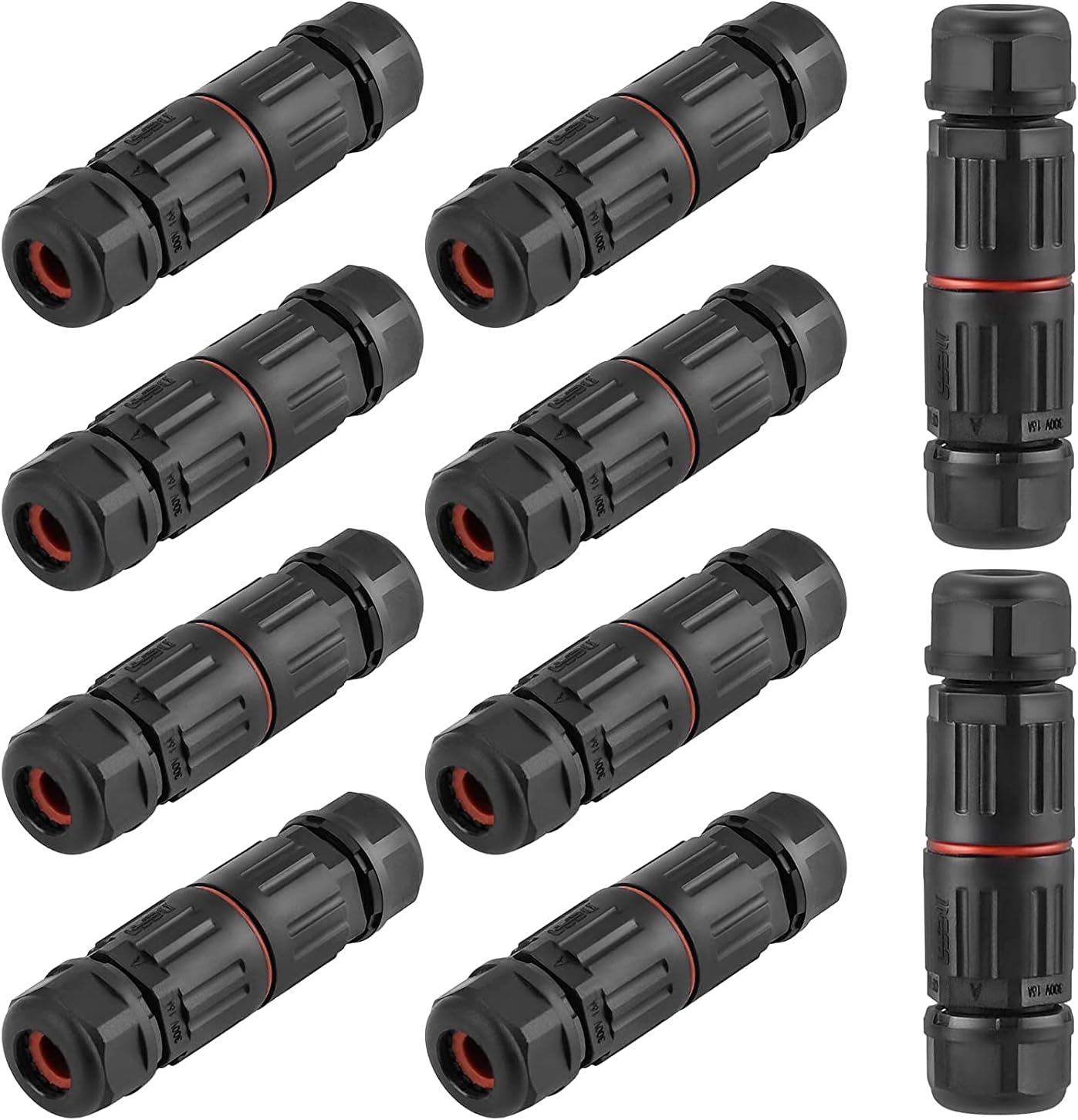 SYOSI 10 Pcs IP68 Waterproof Junction Box, Outdoor Cable Connector, 4 ...