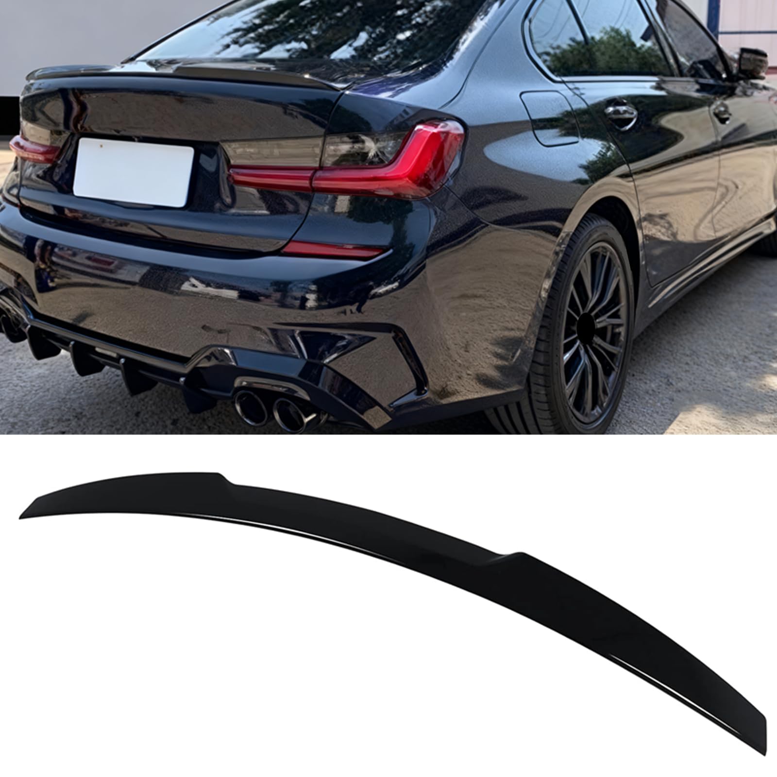 Snapklik.com : MotorFansClub Rear Spoiler Trunk Wing Fit For BMW G20 3 ...