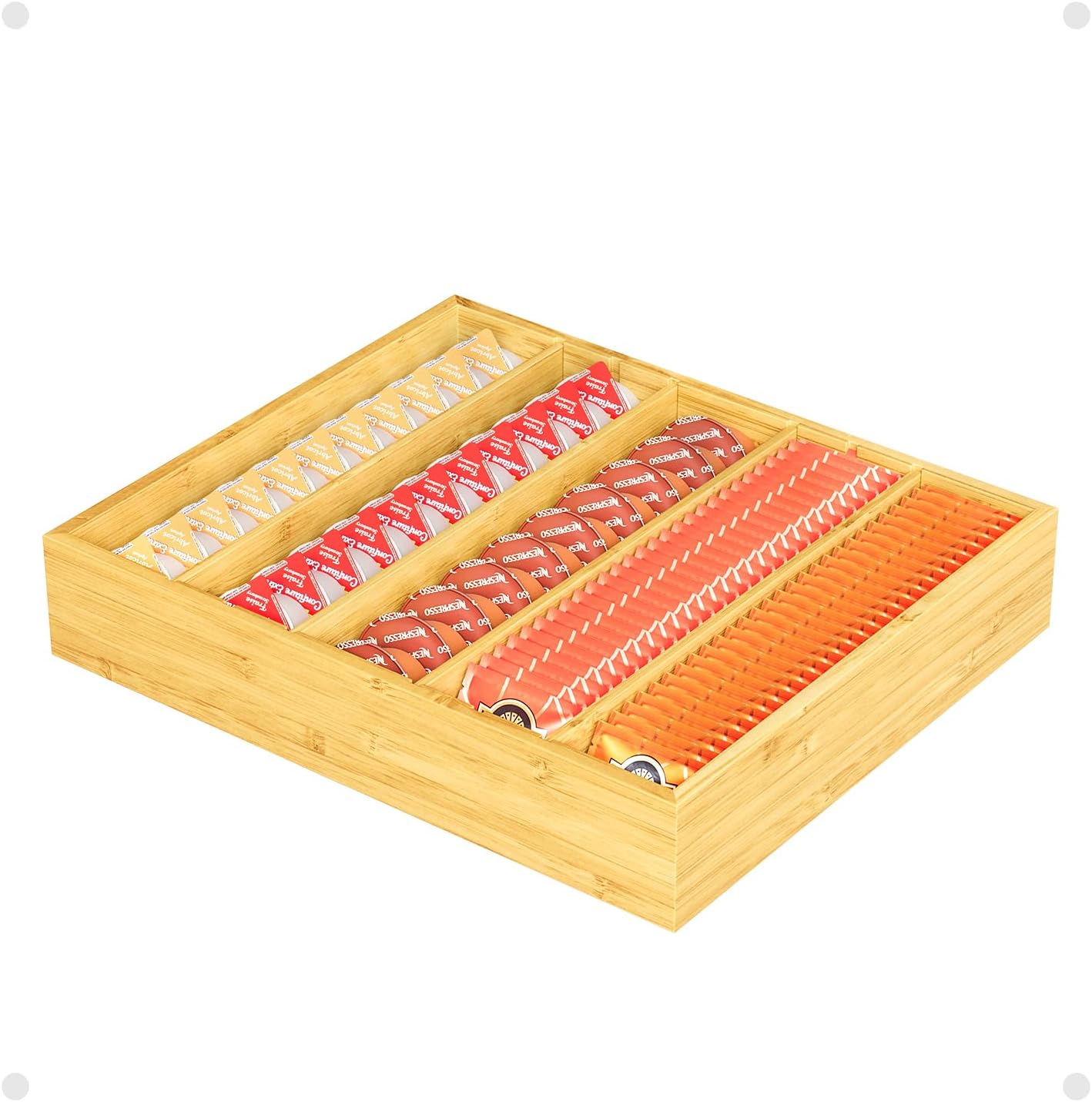 Amazon.com: Zenstorage K Cup Holder Drawer Bamboo, Tea Bag Organizer ...