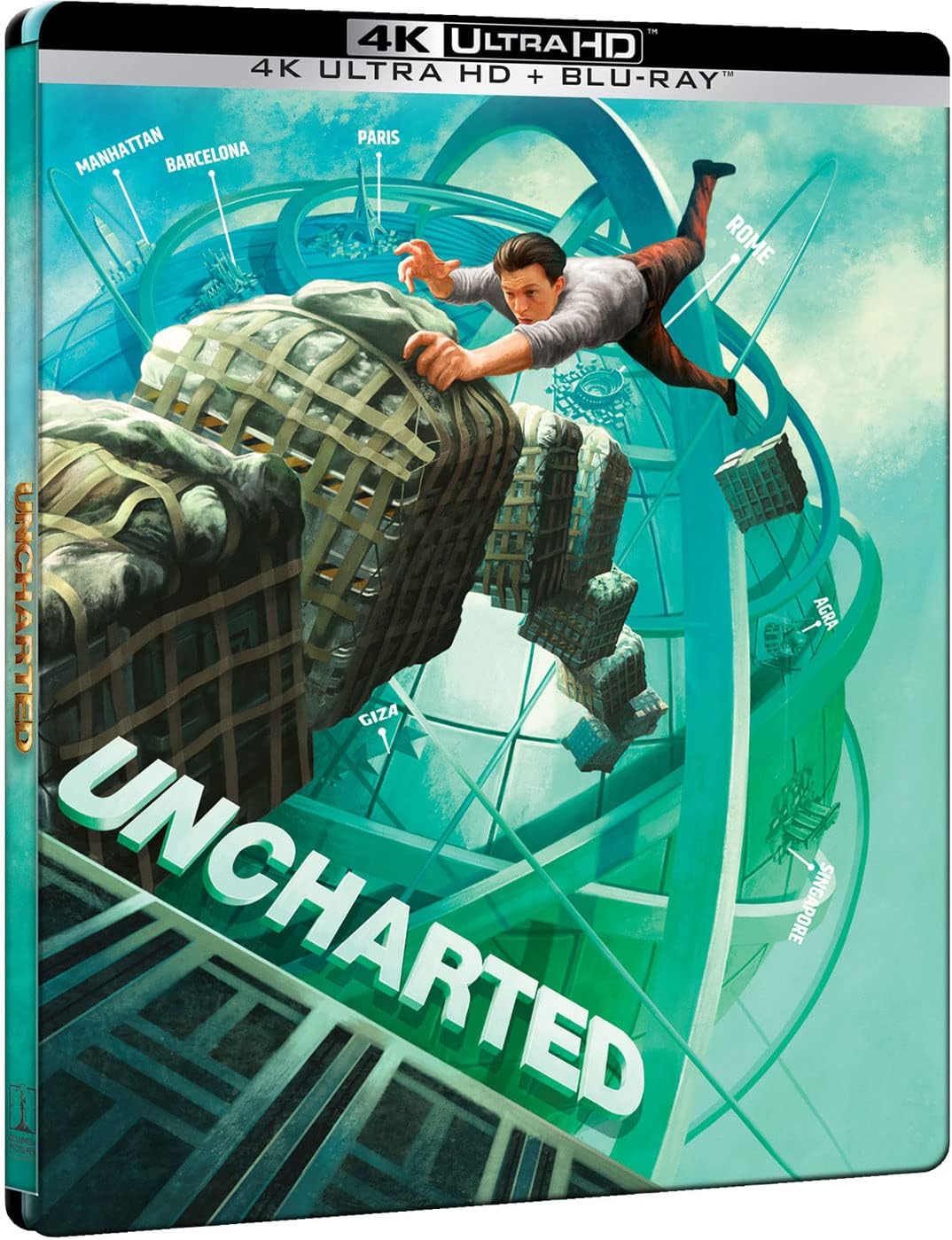 Uncharted - Edición Metálica (4K UHD + Blu-ray) : Tom Holland, Mark ...