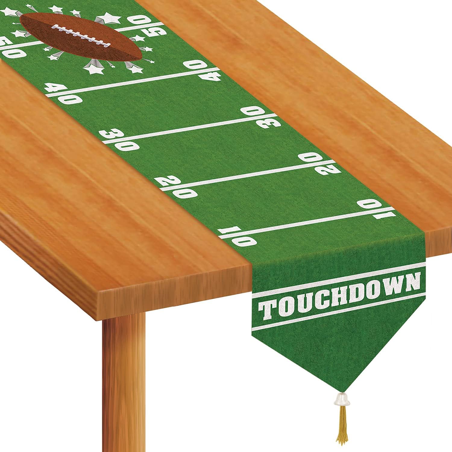 Amazon.com: Beistle Printed Game Day Table Runner in Green/White ...