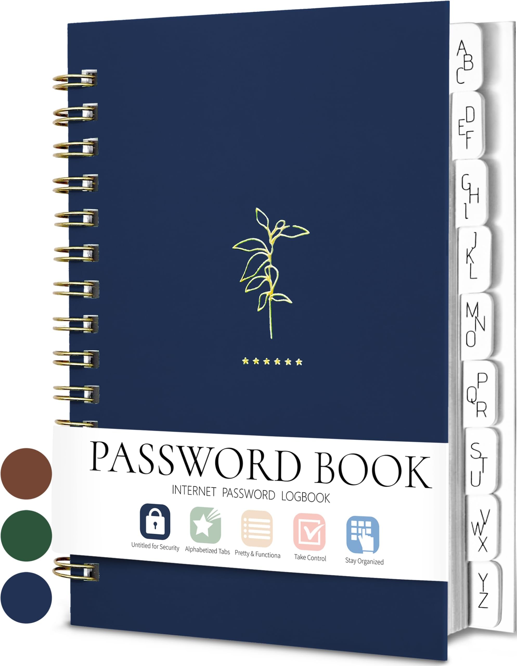 Amazon.com : Password Book,Password Keeper Book with Alphabetical Tab ...