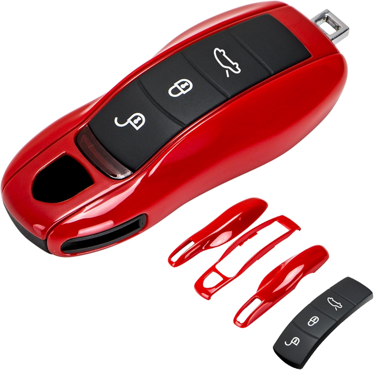 Amazon.com: Rolling Gears Remote Key Fob Shell Cover and Key Rubber ...
