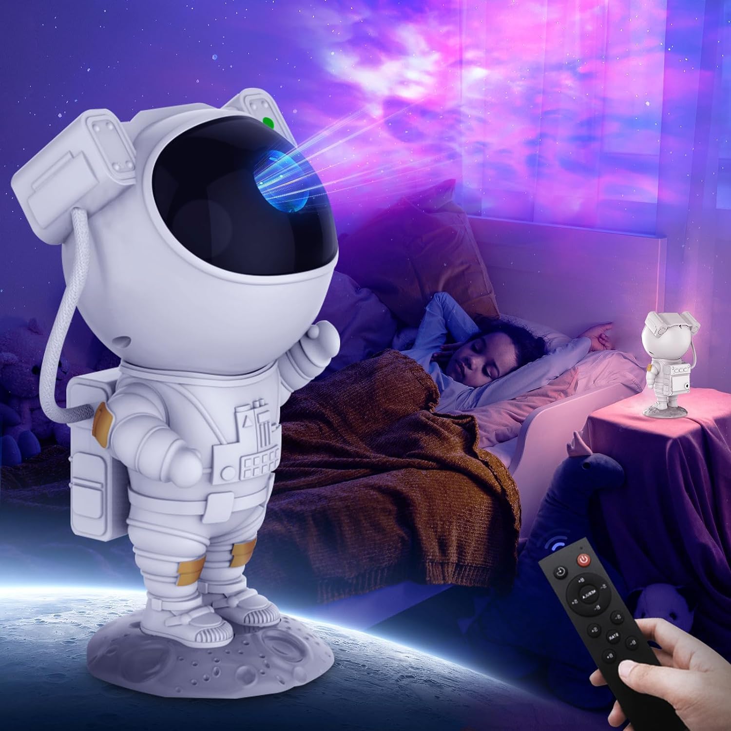 Star Projector Galaxy Night Light Astronaut Space Projector Starry ...