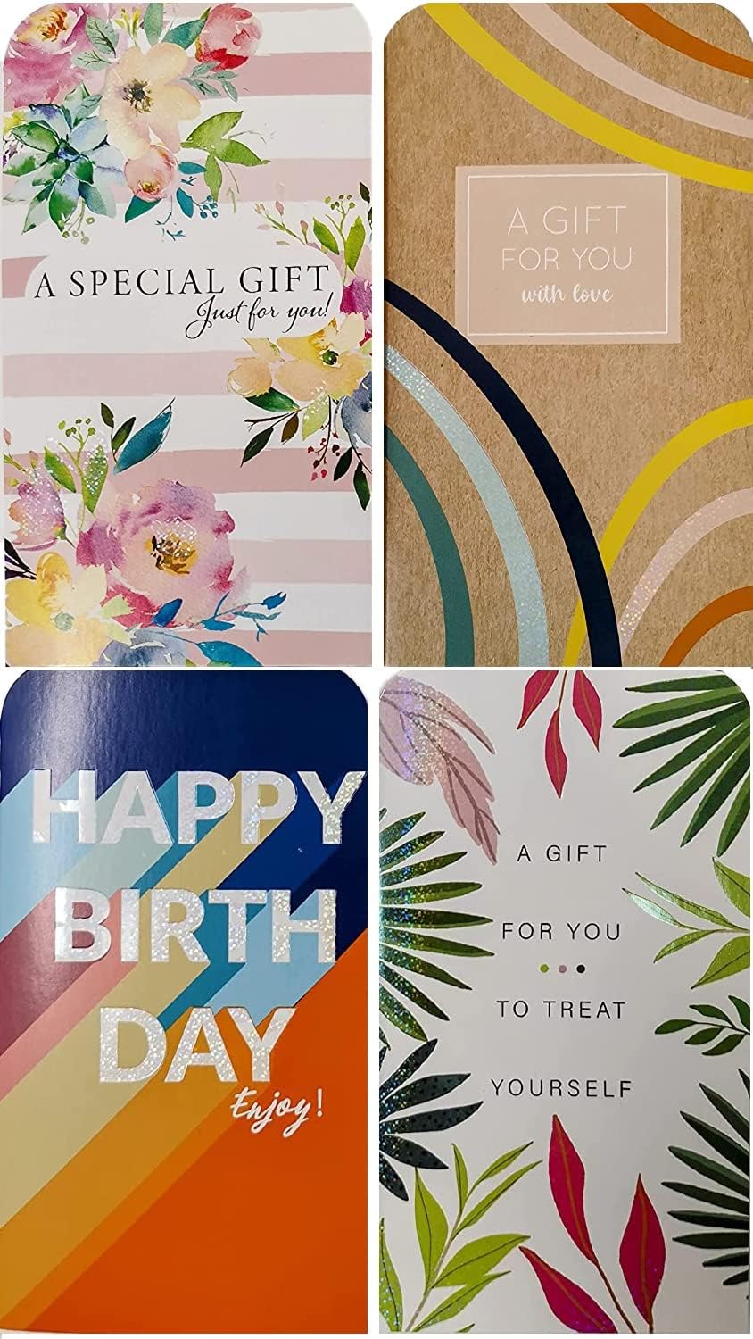 Money Wallet Gift Card & Envelope - 21st Birthday with Gold Foil 7x3.5 ...