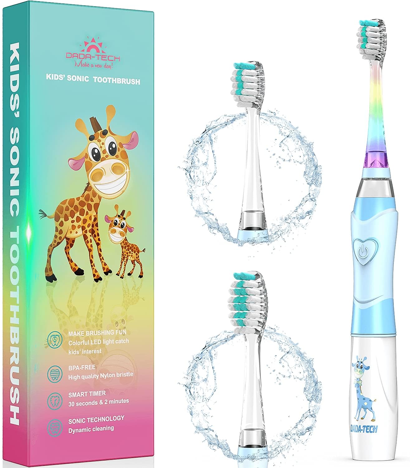 Amazon.com: Dada-Tech Kids Electric Toothbrush, Soft Battery Tooth ...