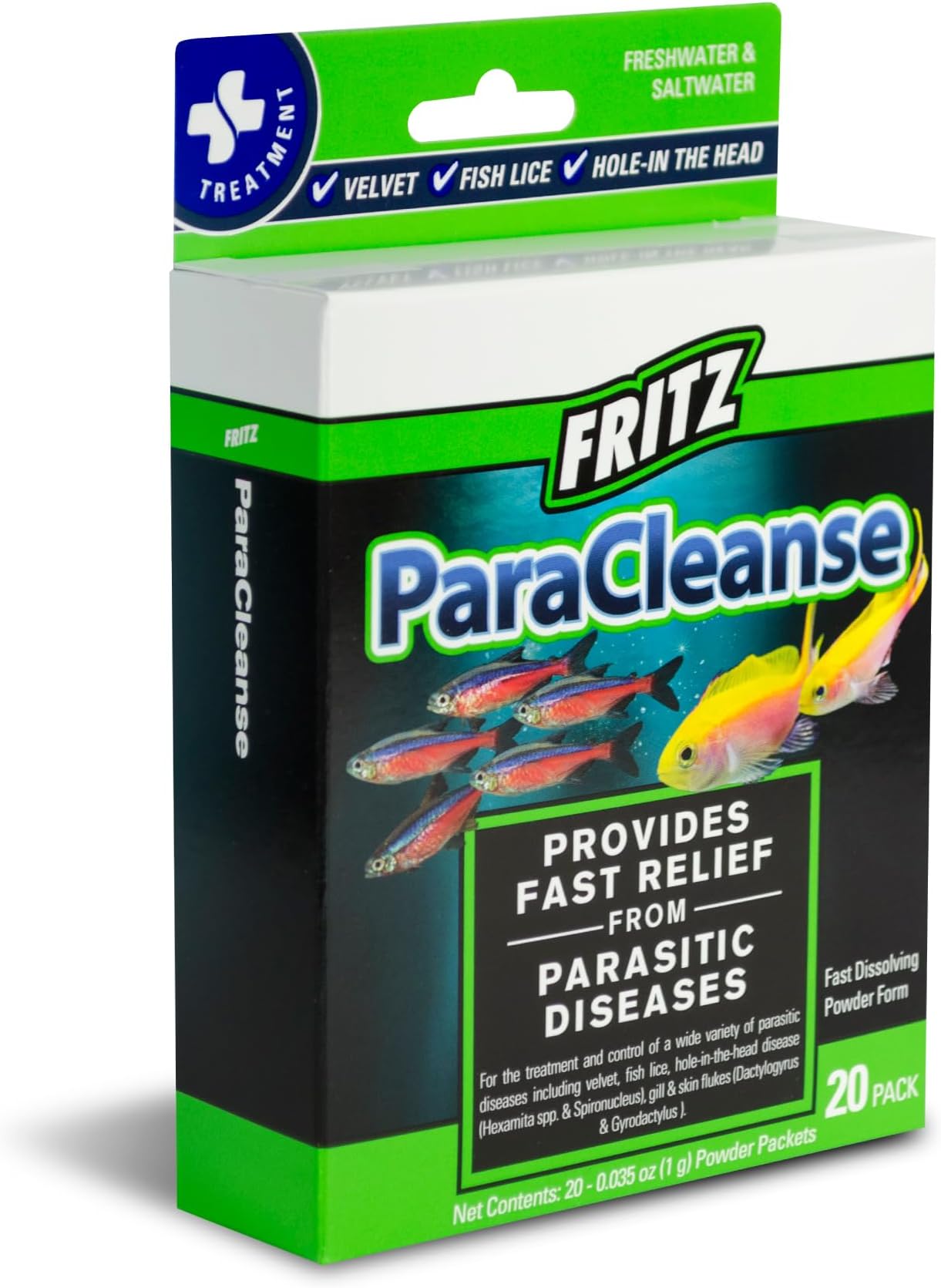 FRITZ AQUATICS ParaCleanse Treatment for Aquarium Fish(20 ct)90003 ...