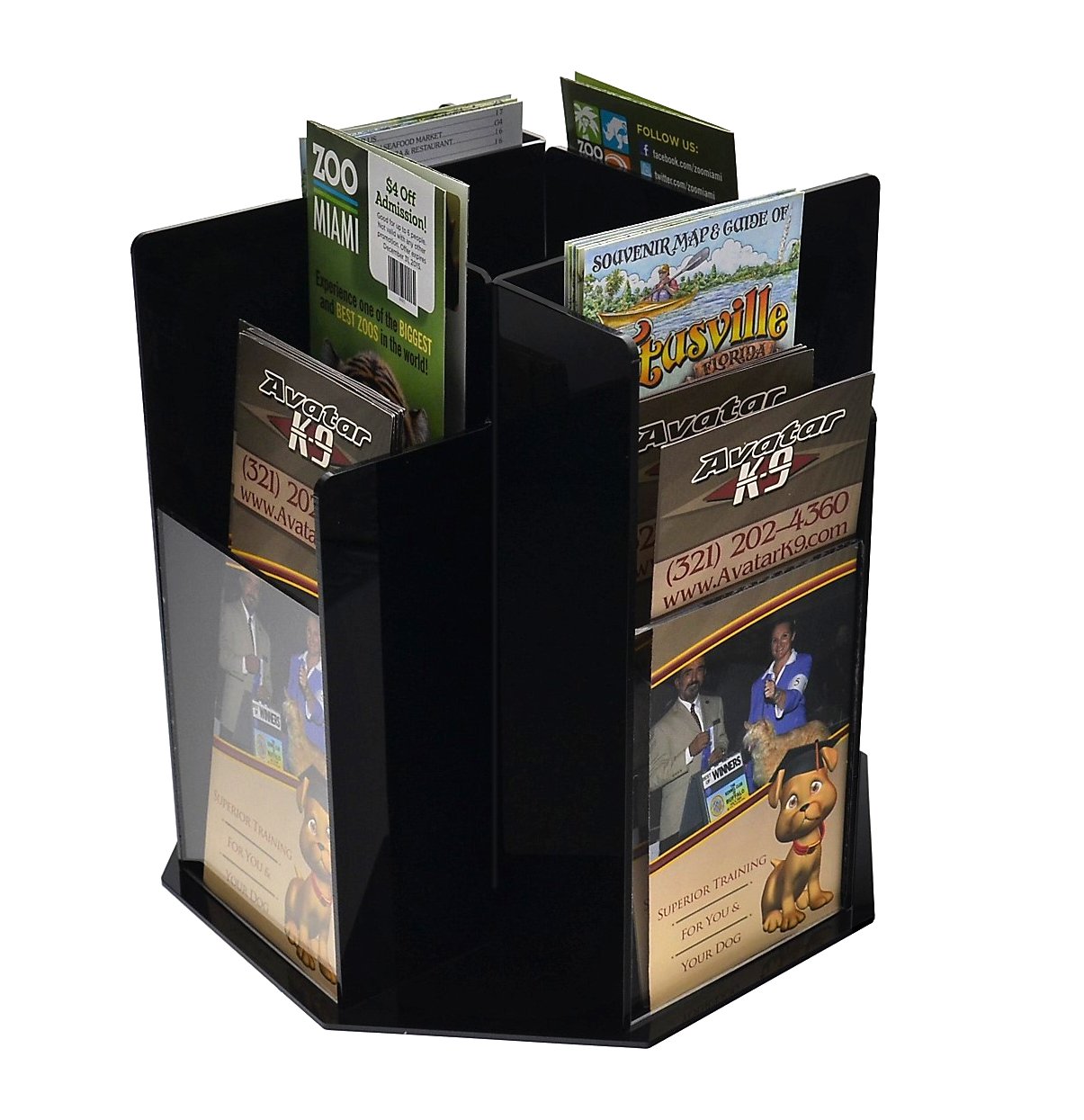 Amazon.com: Marketing Holders Rotating Brochure Holder for 4x9 Inch ...