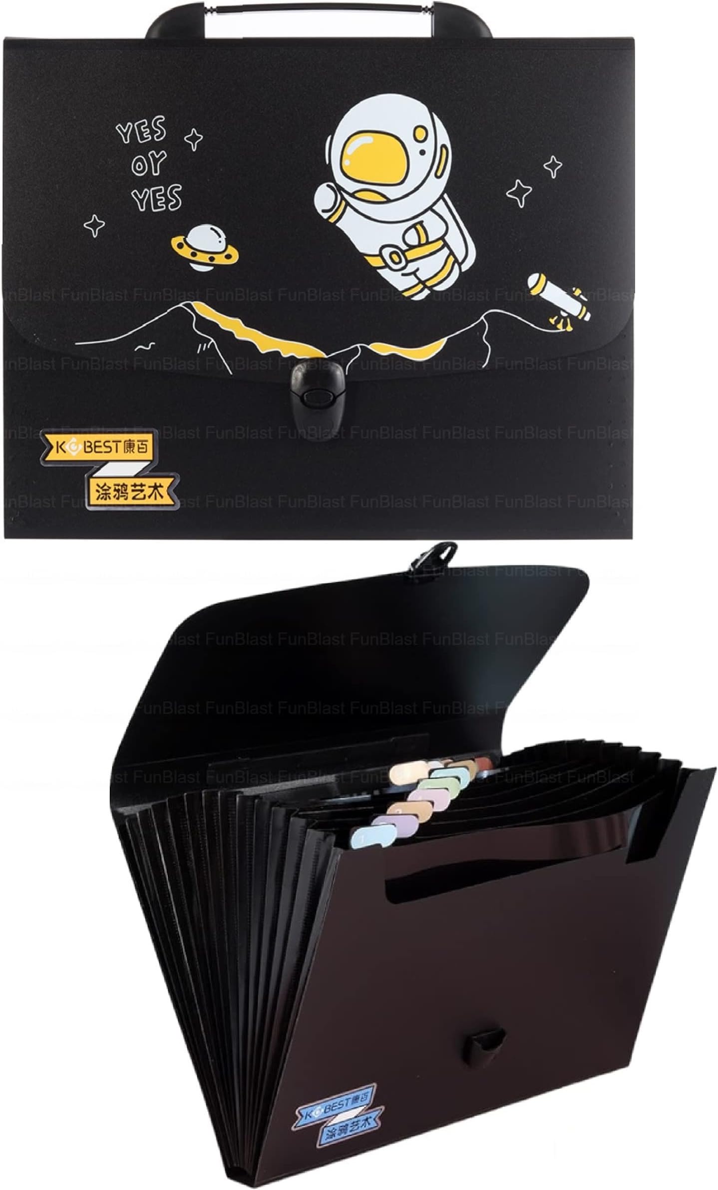 FunBlast Space Theme File Folder With Handle And Push Lock Space Theme ...