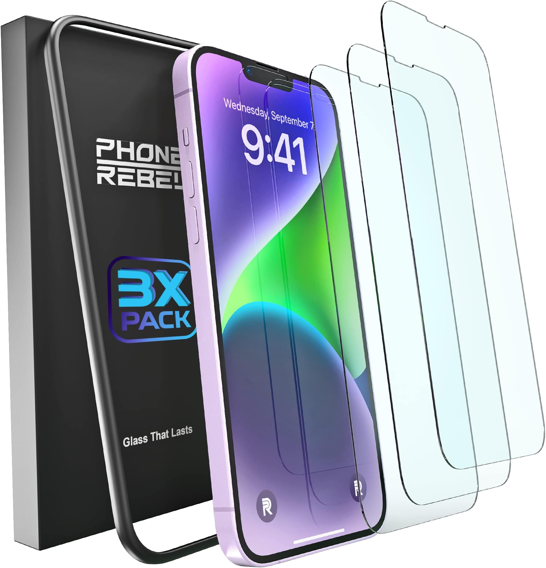 Amazon.com: Fpxdesc Screen Protector for iPhone 13/14 and 13 Pro, 9H ...