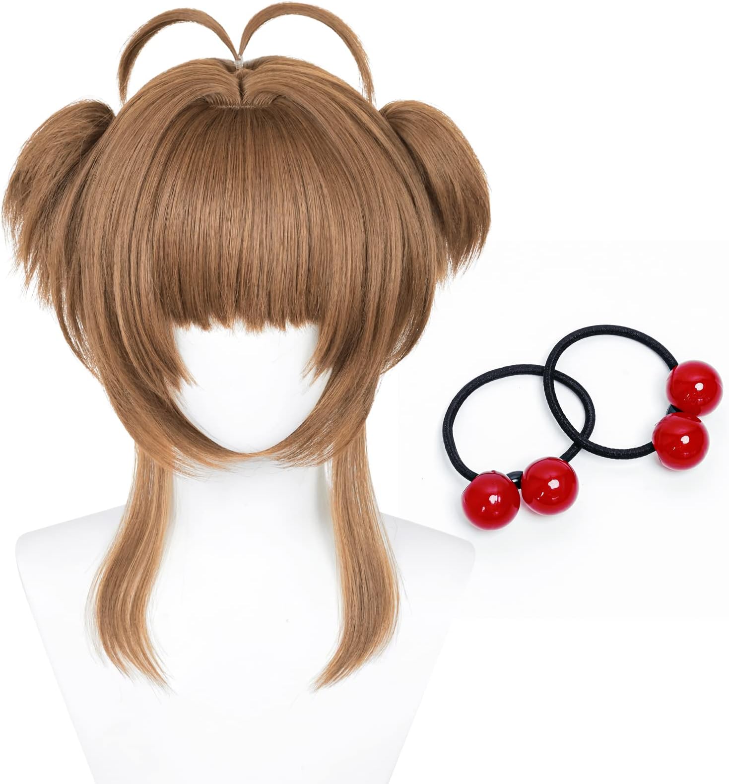 Amazon.com: Short Brown Ponytail Wig for Cardcaptor Sakura Cosplay Wig ...