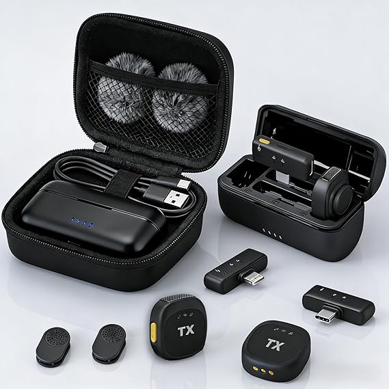 Amazon.com: BSONE Wireless Lavalier Microphone for iPhone & Android ...