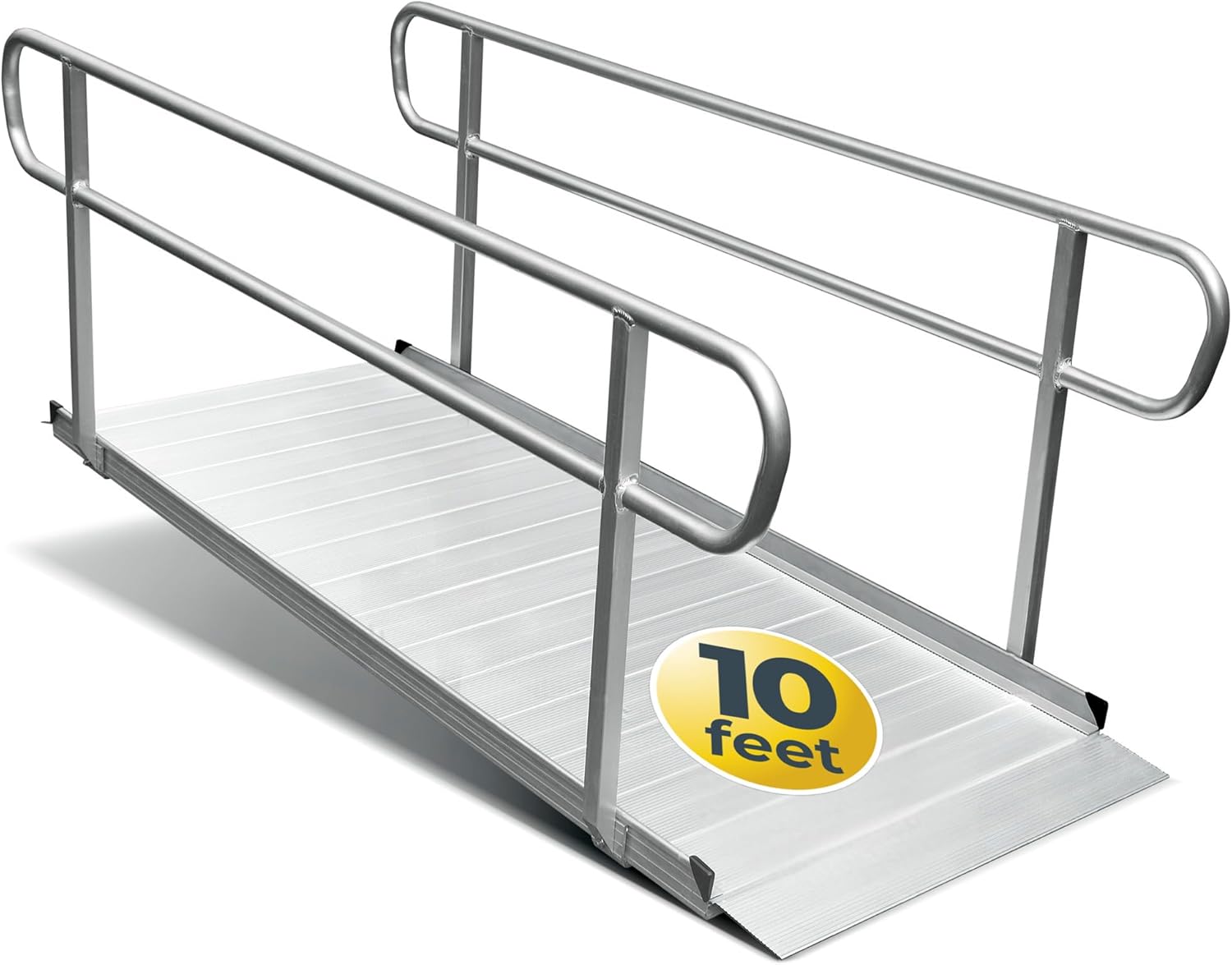 MAASTERS 10 Foot Handicap Ramp with Handrails - Loading Capacity 850 lb ...
