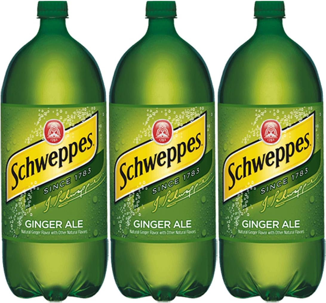 Schweppes Ginger Ale Soda, botella de 2 litros (paquete de 3, total de ...