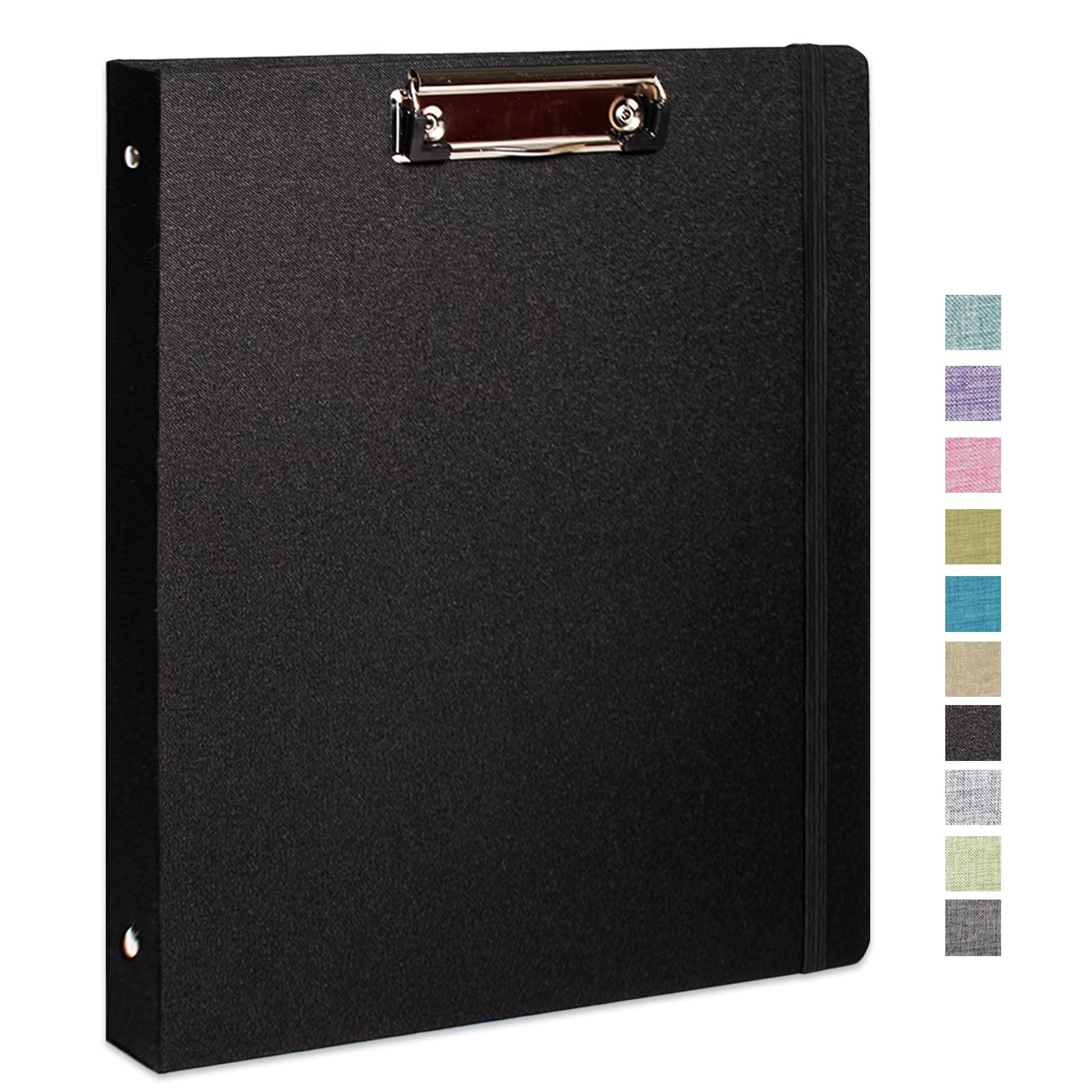 Amazon.com : Cherrich Three Ring Binder with Clipboard, Linen Cover ...