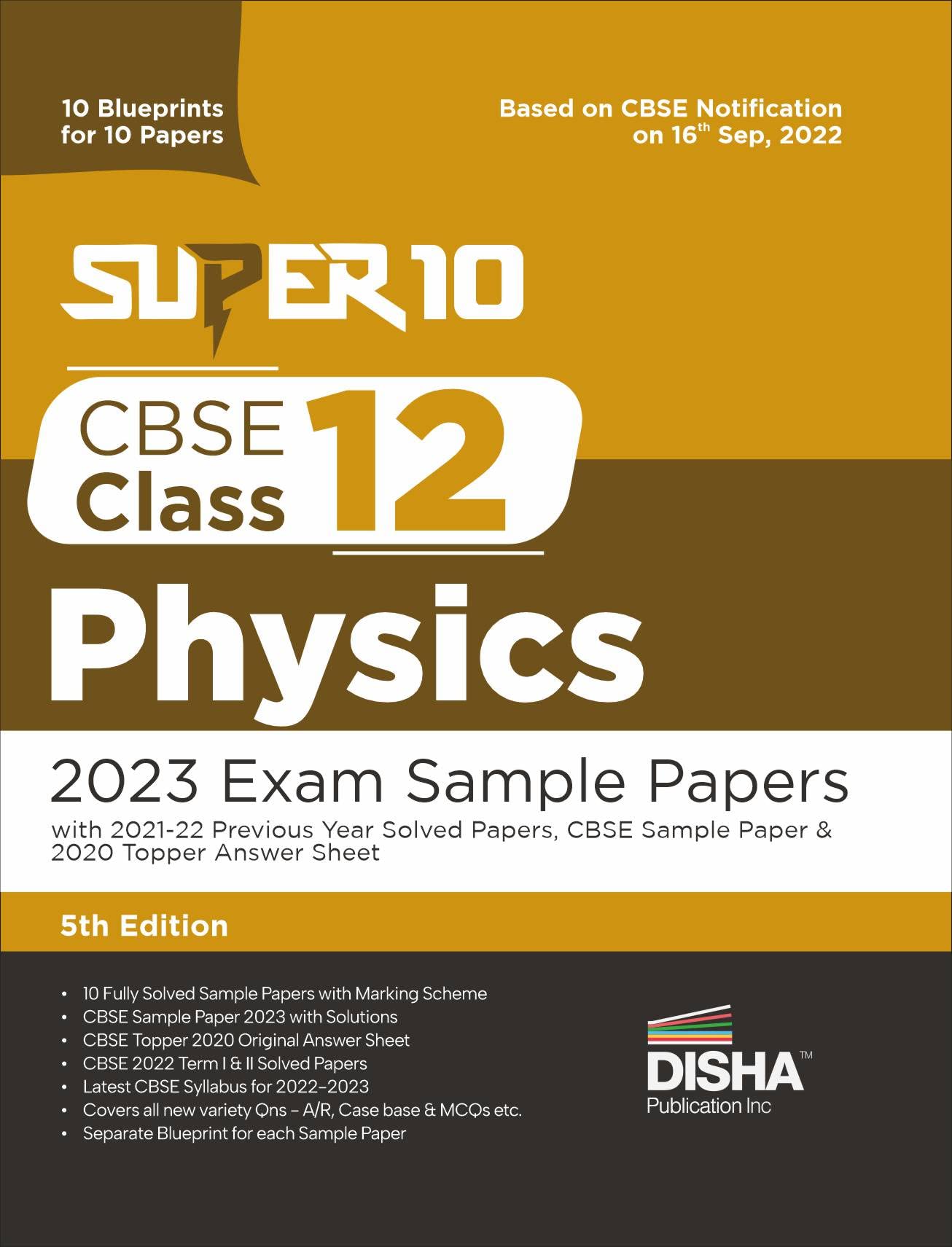 Super 10 CBSE Class 12 Physics 2023 Exam Sample Papers with 2021-22 ...