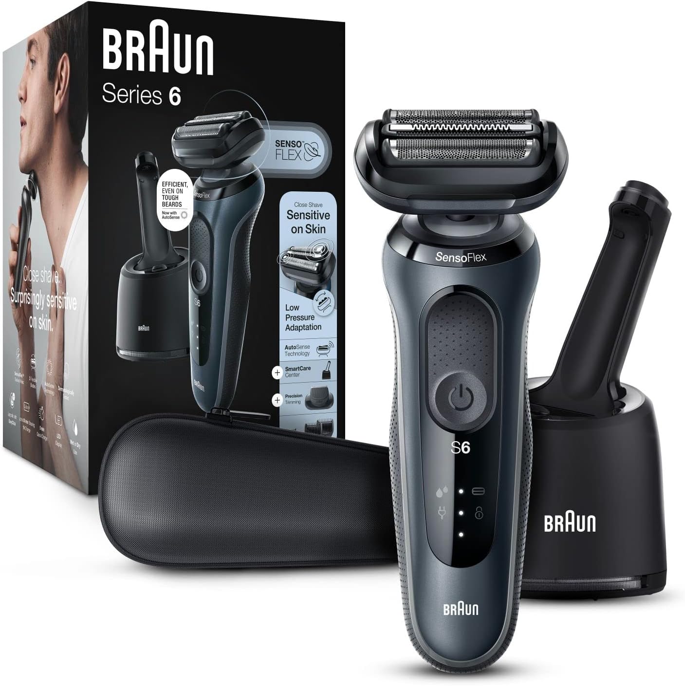 Braun Rasoir électrique pour homme, série 6 6075 cc SensoFlex Rasoir ...