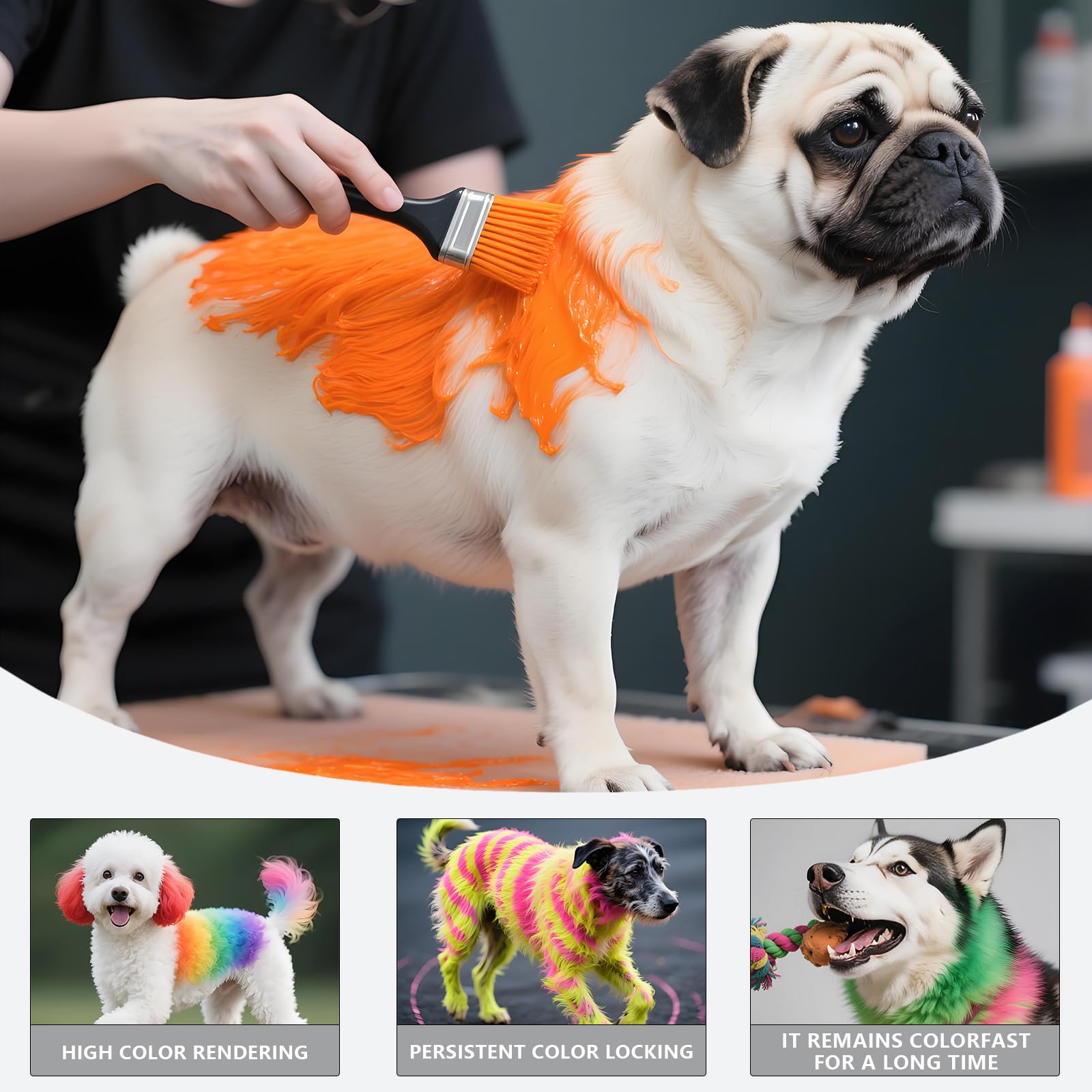 Snapklik.com : Eyaeyao Dog Hair Color Dye, Hot Pink Dog Hair Dye, 3.5 Fl Oz