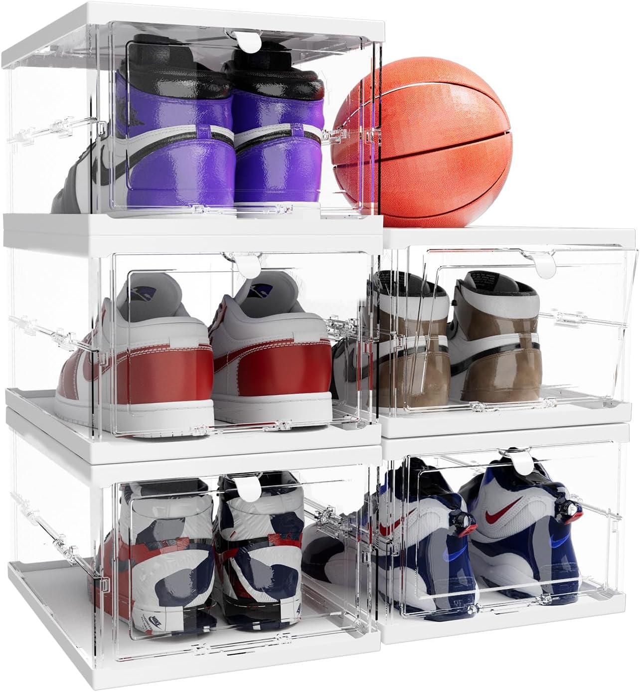 Amazon.com: BomSaluka Large Shoe Storage Boxes for Closet,Fit up to Men ...