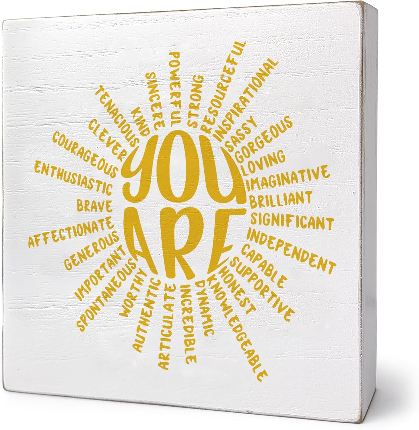 Amazon.com: Msyueos Inspirational Wall Decor Sign, Gold Sun Decor ...