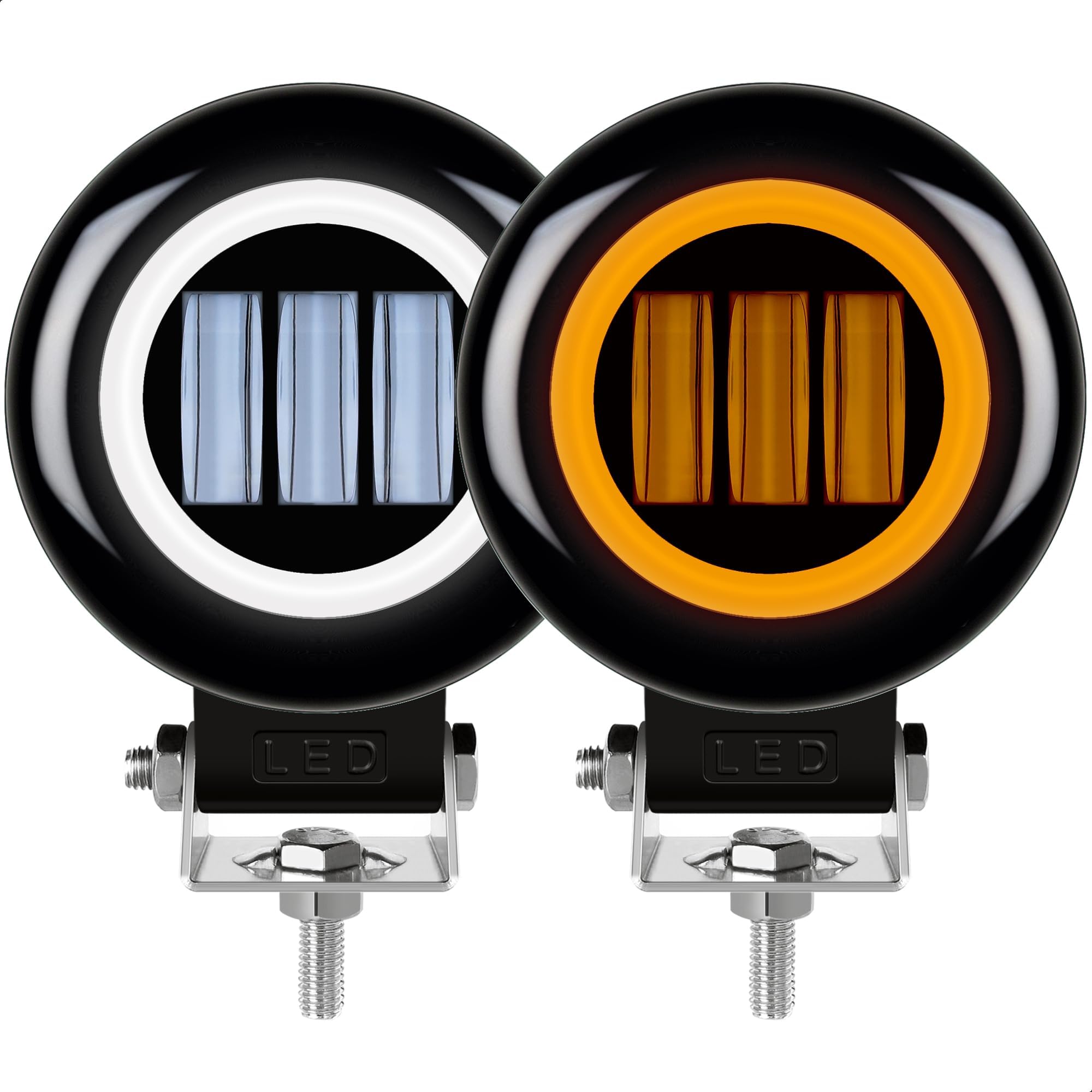 Amazon.com: SUFEMOTEC 5 Inch Round Fog Light 30W White Led Pods Flood ...