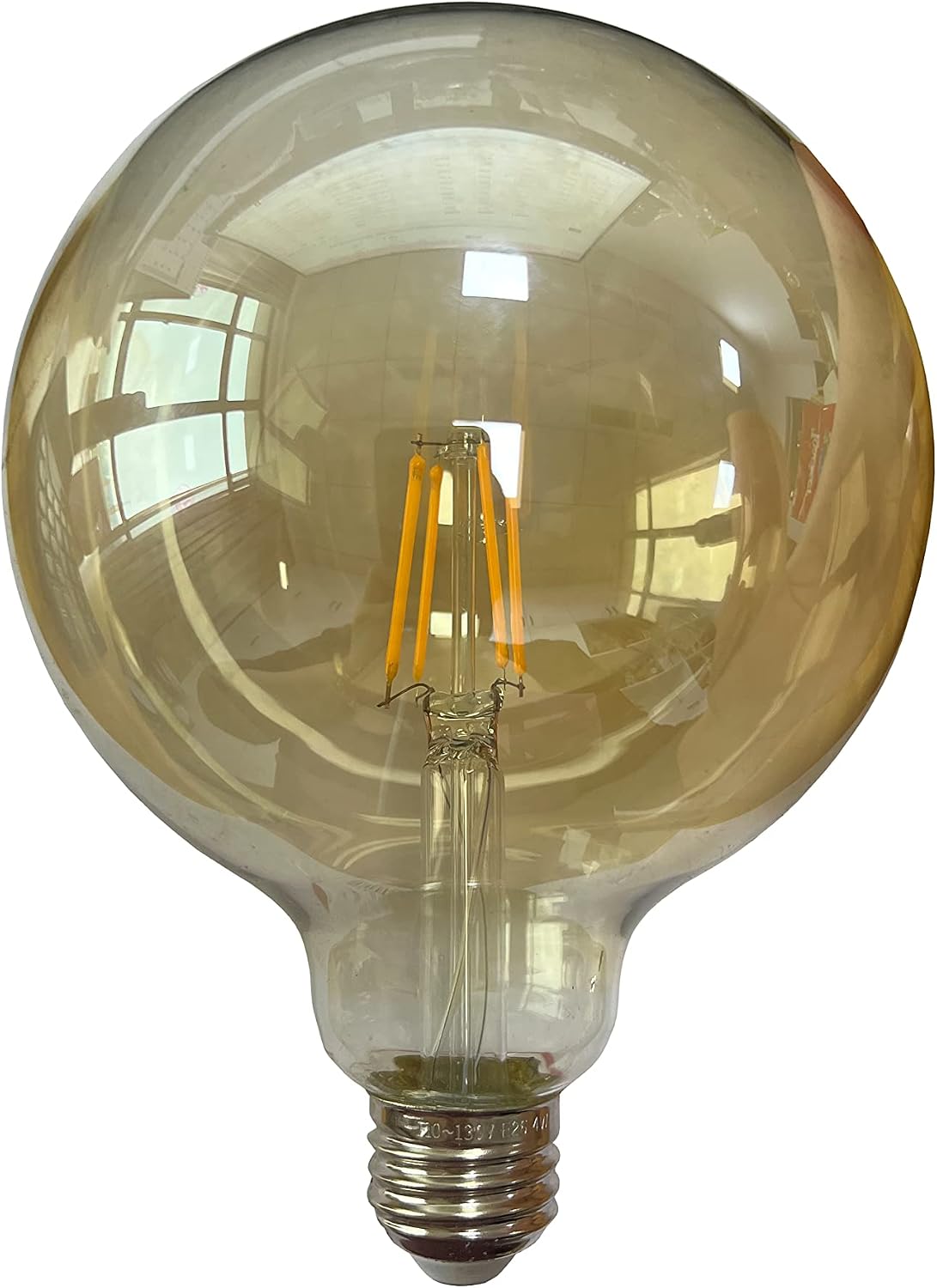 MINGHE G125(G40) 4W LED Light Bulb,Screw Base E26,2700K,360 Lumens,Not ...