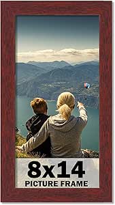Amazon.com - CountryArtHouse 8x14 Frame Brown Mahogany Solid Wood ...