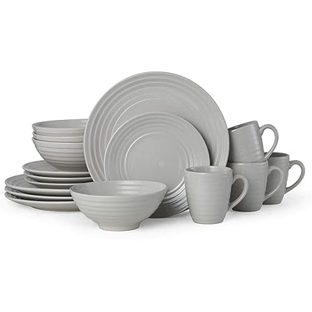 Amazon.com | Pfaltzgraff Grayson 16-Piece Stoneware Dinnerware Set ...
