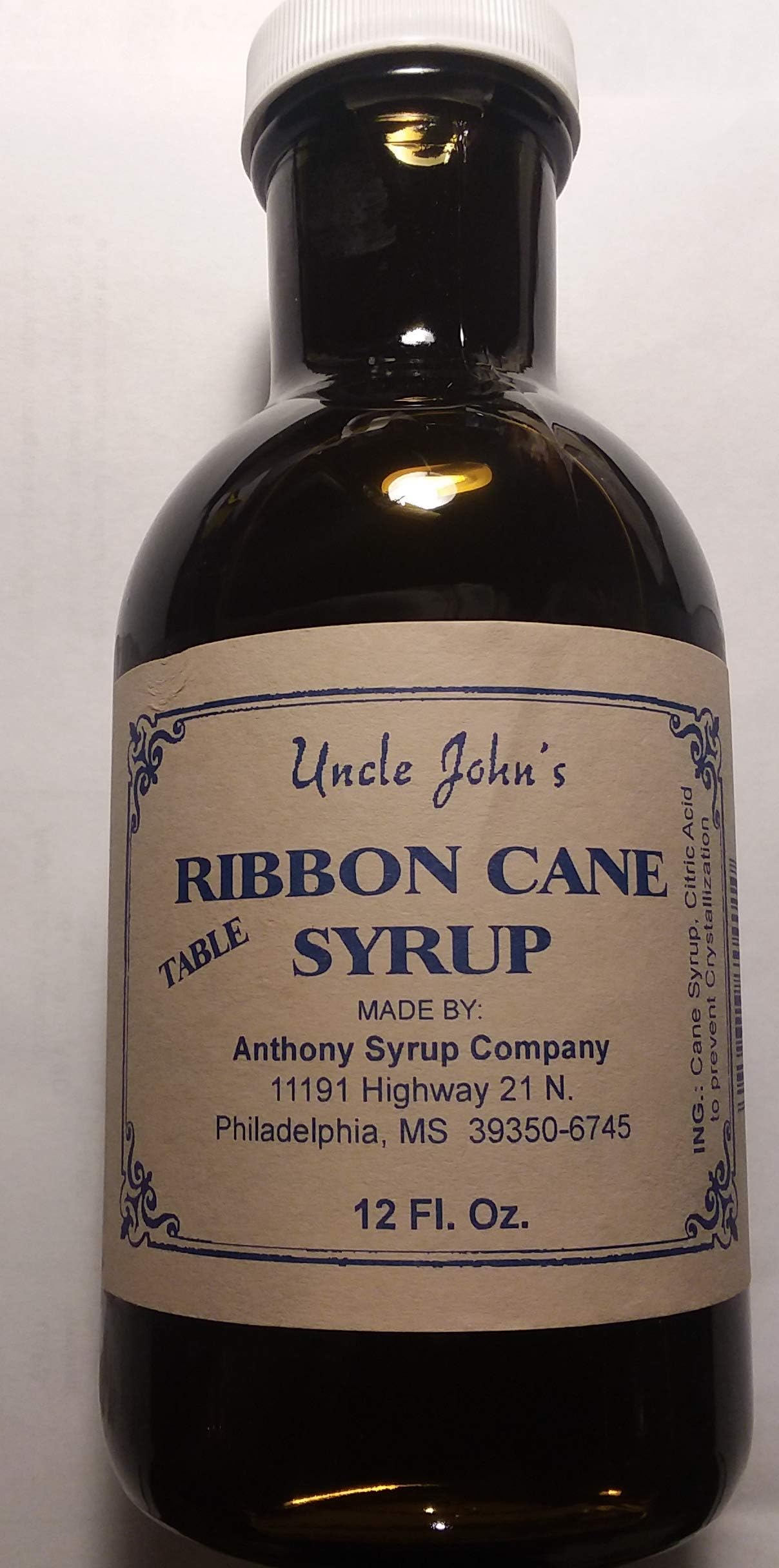 Amazon.com : Ribbon Cane Syrup 12 Fluid Oz Glass Bottle : Gourmet Food ...