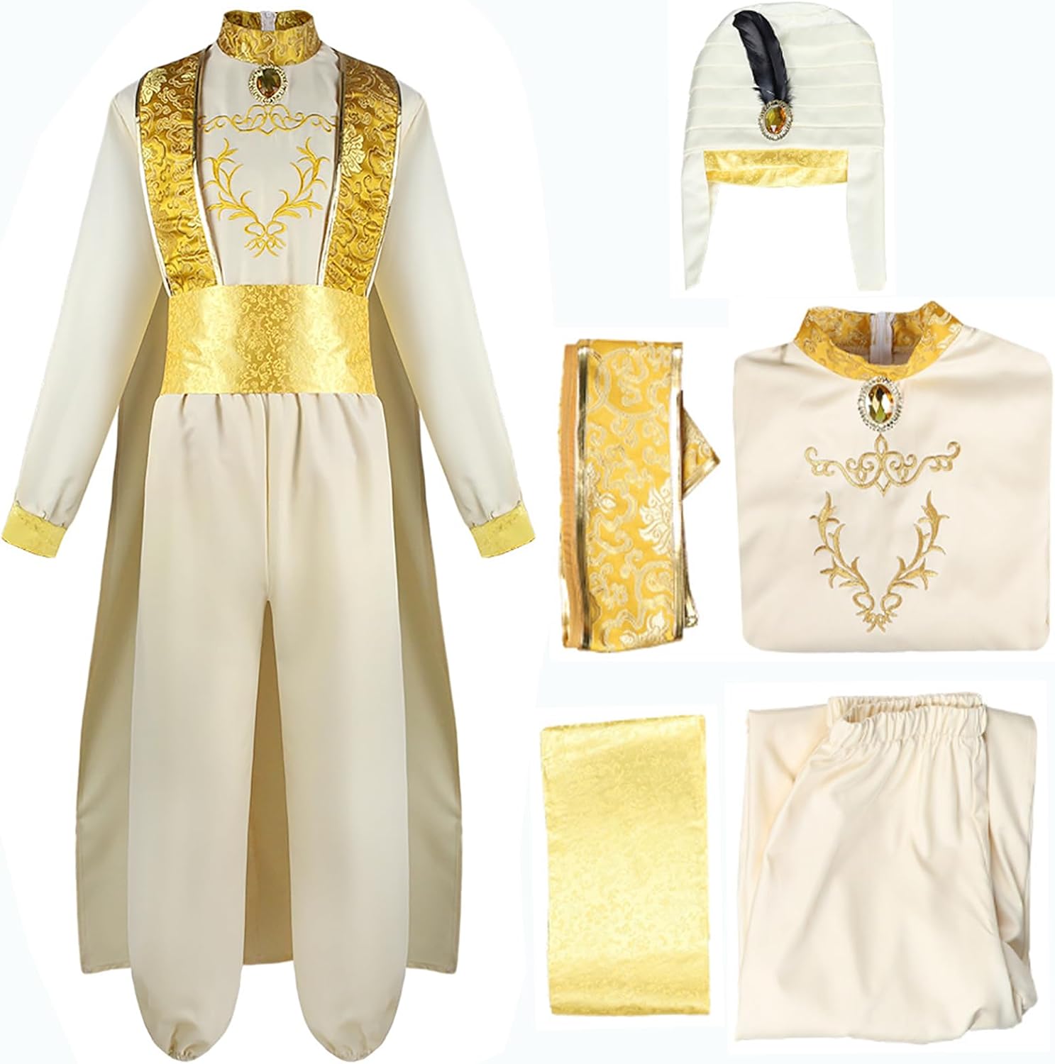 Amazon.com: Men's Arabian Prince Costume,Full Prince Dress Up Cosplay ...