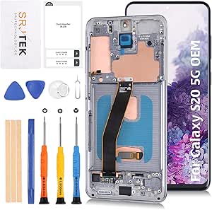Amazon.co.jp: SRJTEK For Samsung Galaxy S20 5G SM-G981 Original Screen ...