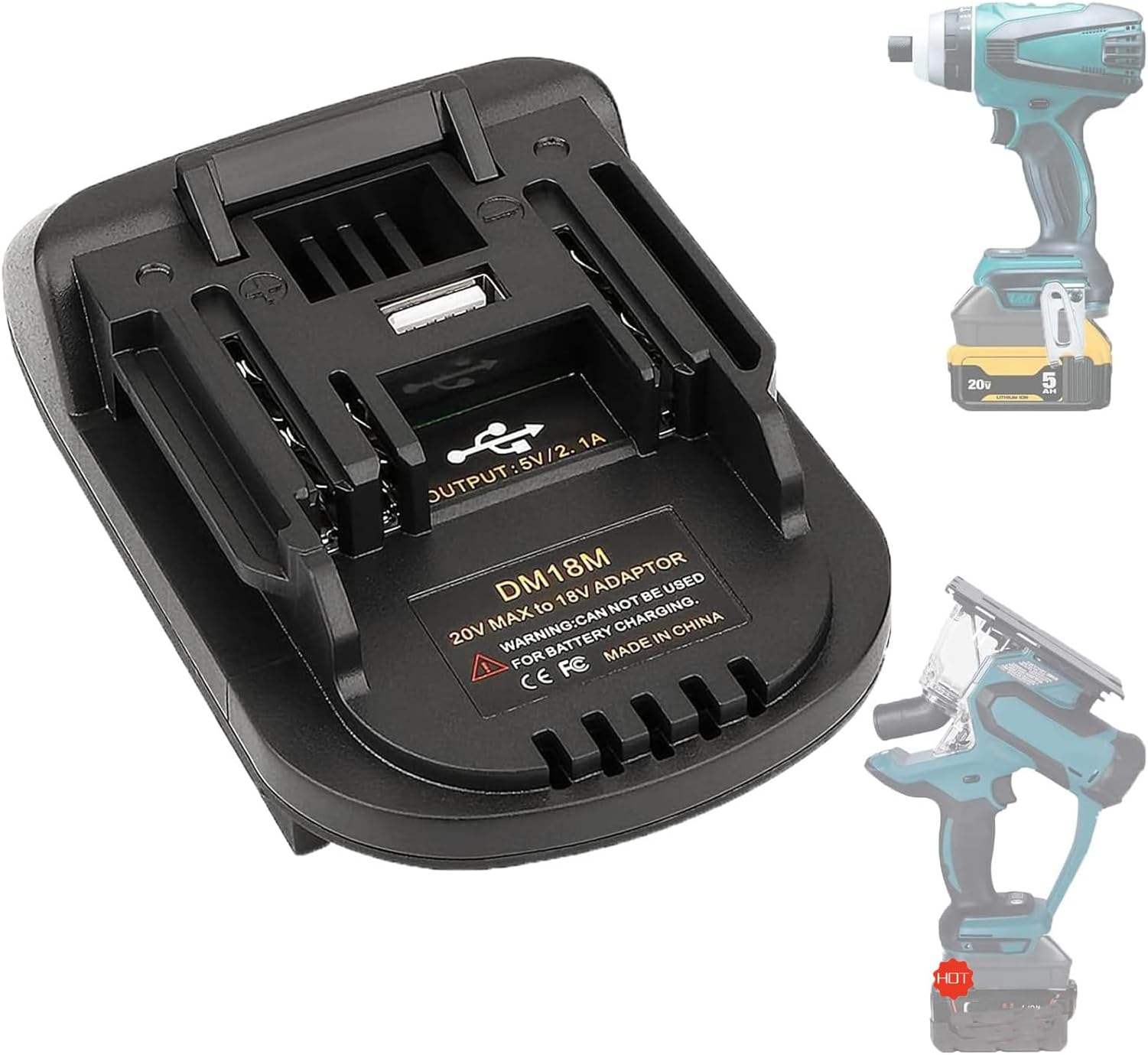 TPDL MT18EIN Battery Adapter Converter for Makita to Einhell Power Tool ...