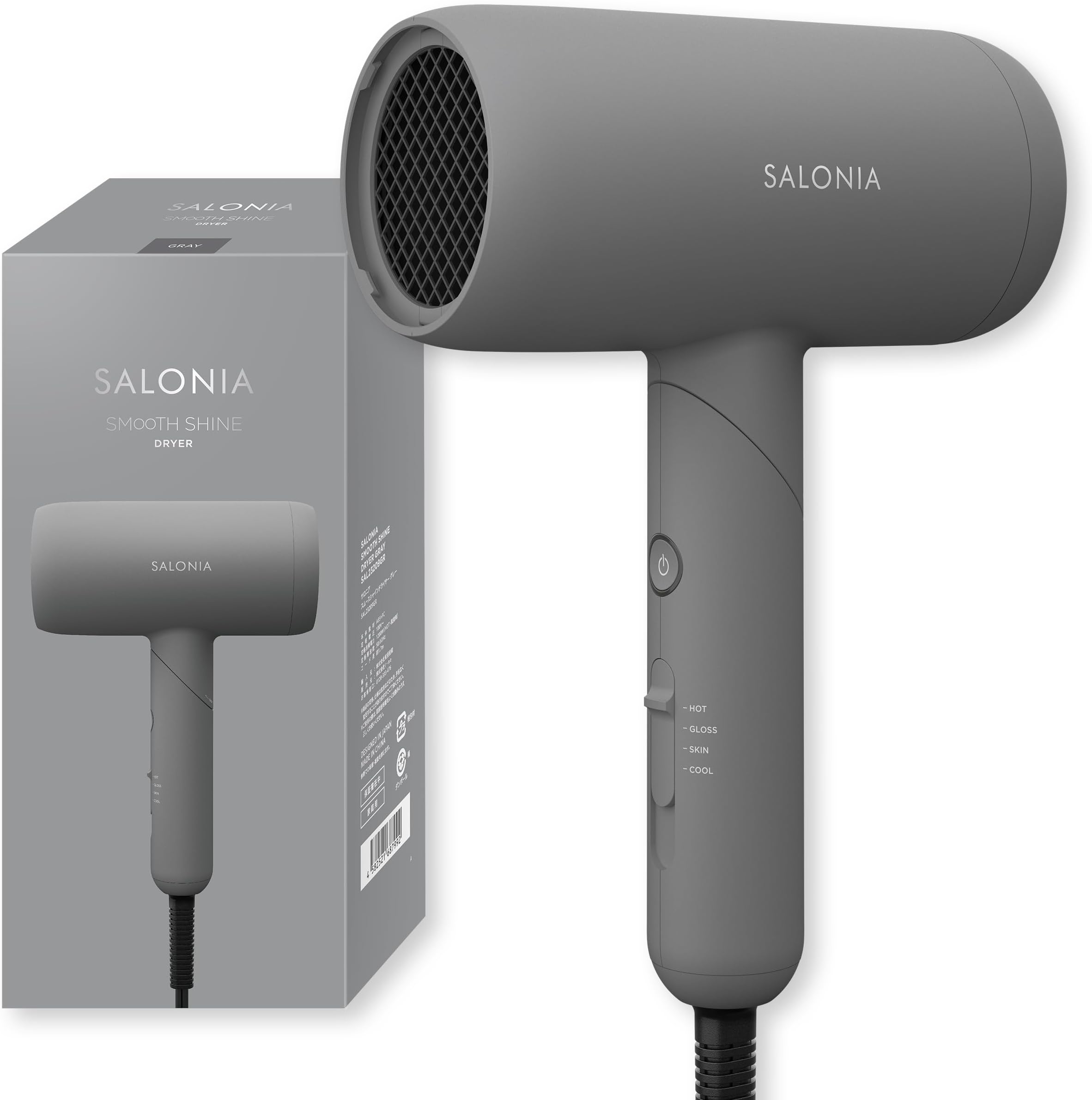 Amazon.co.jp: SALONIA サロニア スピーディーイオン ドライヤー 大風量 速乾 軽量 マイナスイオン ヘアドライヤー SL ...