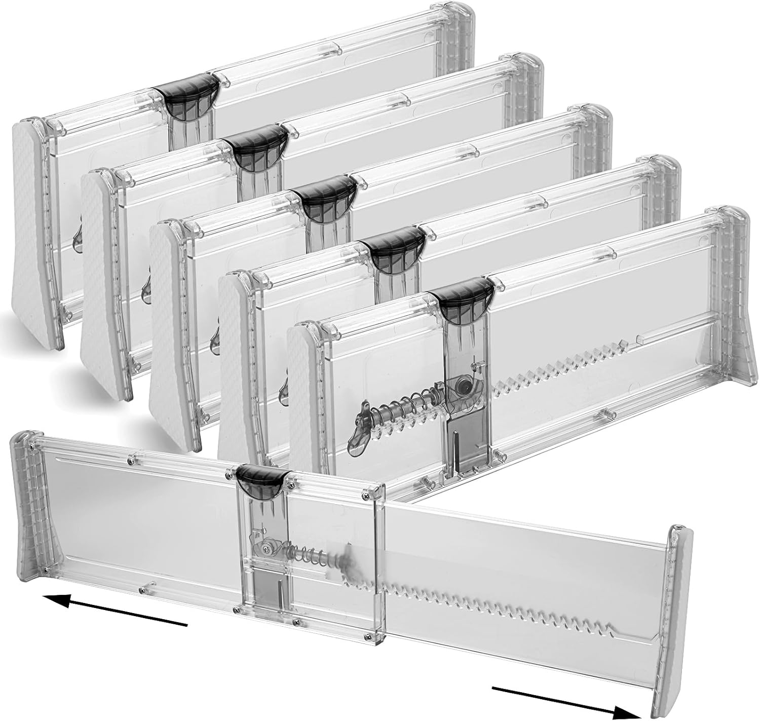 Amazon.com: Drawer Dividers for Clothes 6 Pack Plastic Drawer Dividers ...