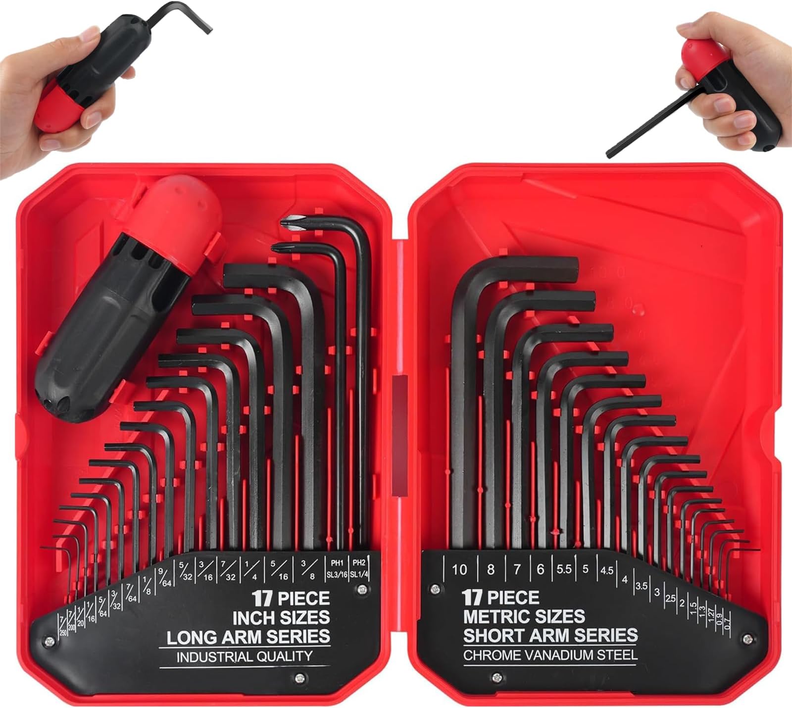 Truper ALL-25, Juego de 25 llaves Allen standard y milimétricas c ...