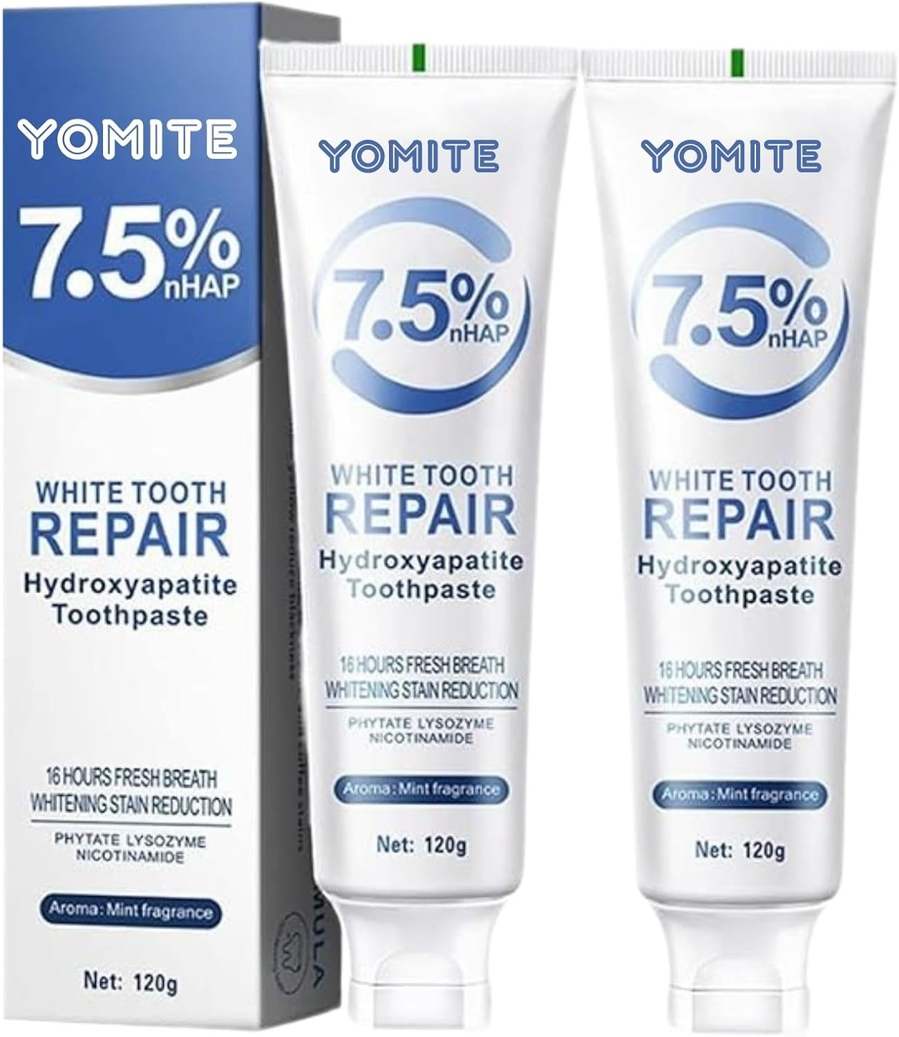 Amazon.com: YOMITE Hydroxyapatite Toothpaste for Whitening & Sensitive ...