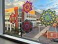 Amazon.com: 24 Pieces Mandala Window Clings, Color Your Own Stained ...