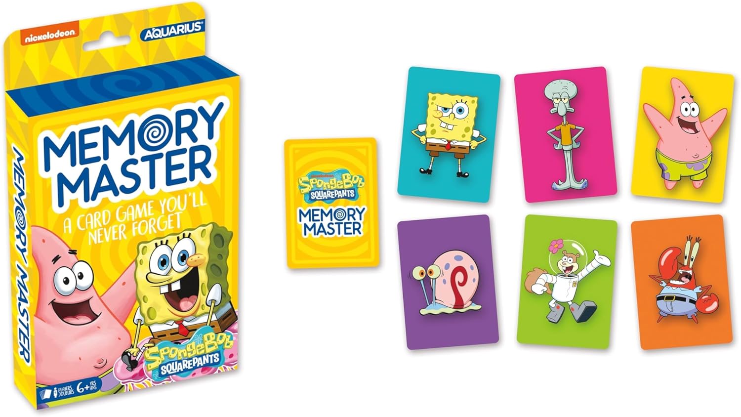 Amazon.com: Aquarius Spongebob Squarepants Memory Master Card Game ...