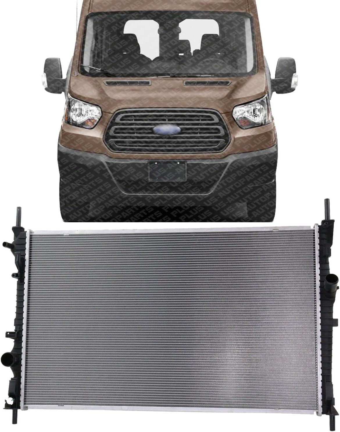 Amazon.com: US AUTO PARTS PLUS New Front Radiator Aluminum Core Direct ...