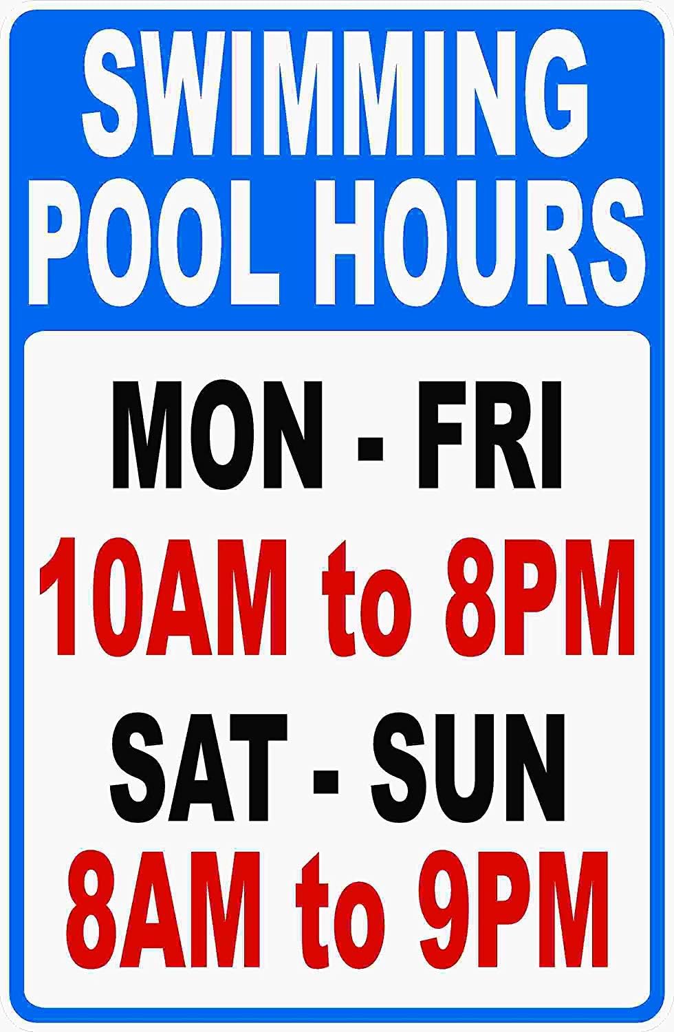 Amazon.com: Joycenie Road Sign Aluminum Metal Sign Custom Swimming Pool ...