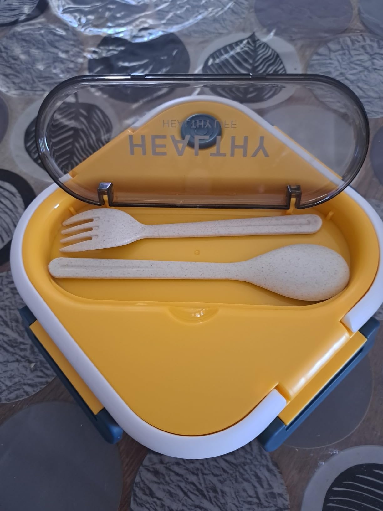 Resszo Lunch Box 1250 ml Boite Repas avec 3 Compartiments et Couverts ...