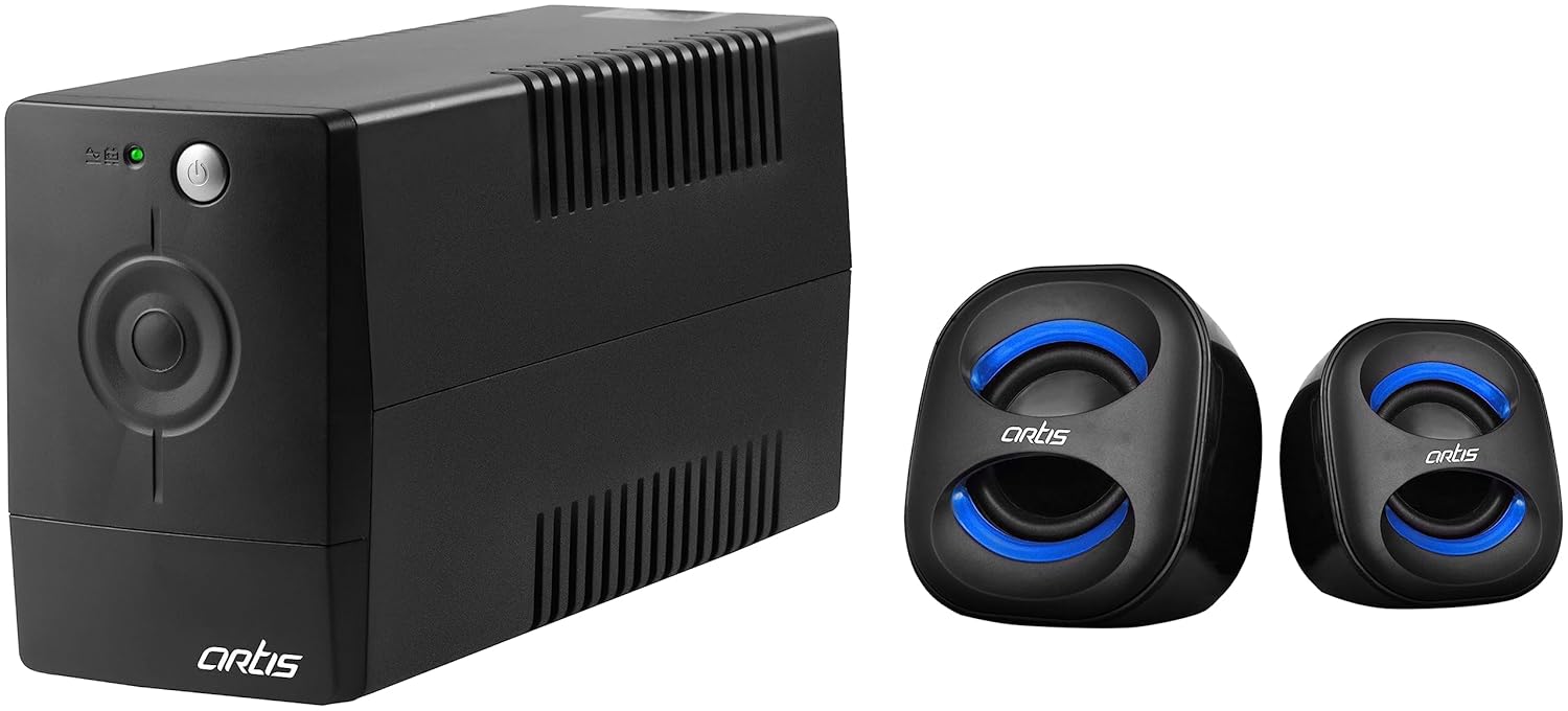 Artis PS-600VA 600VA Line Interactive UPS for Personal Computers ...