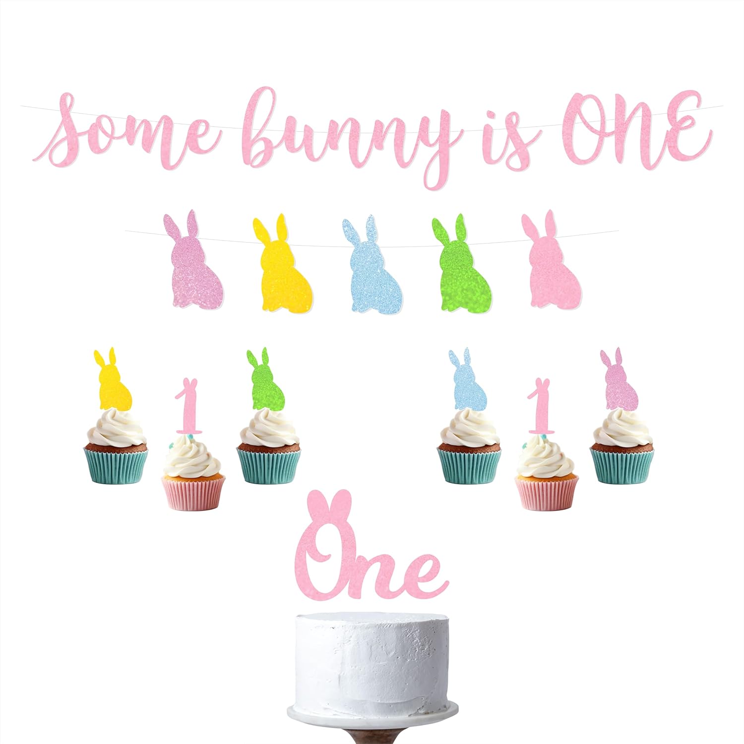 Amazon.com: Some Bunny is One Decorations Set - Some Bunny is One ...