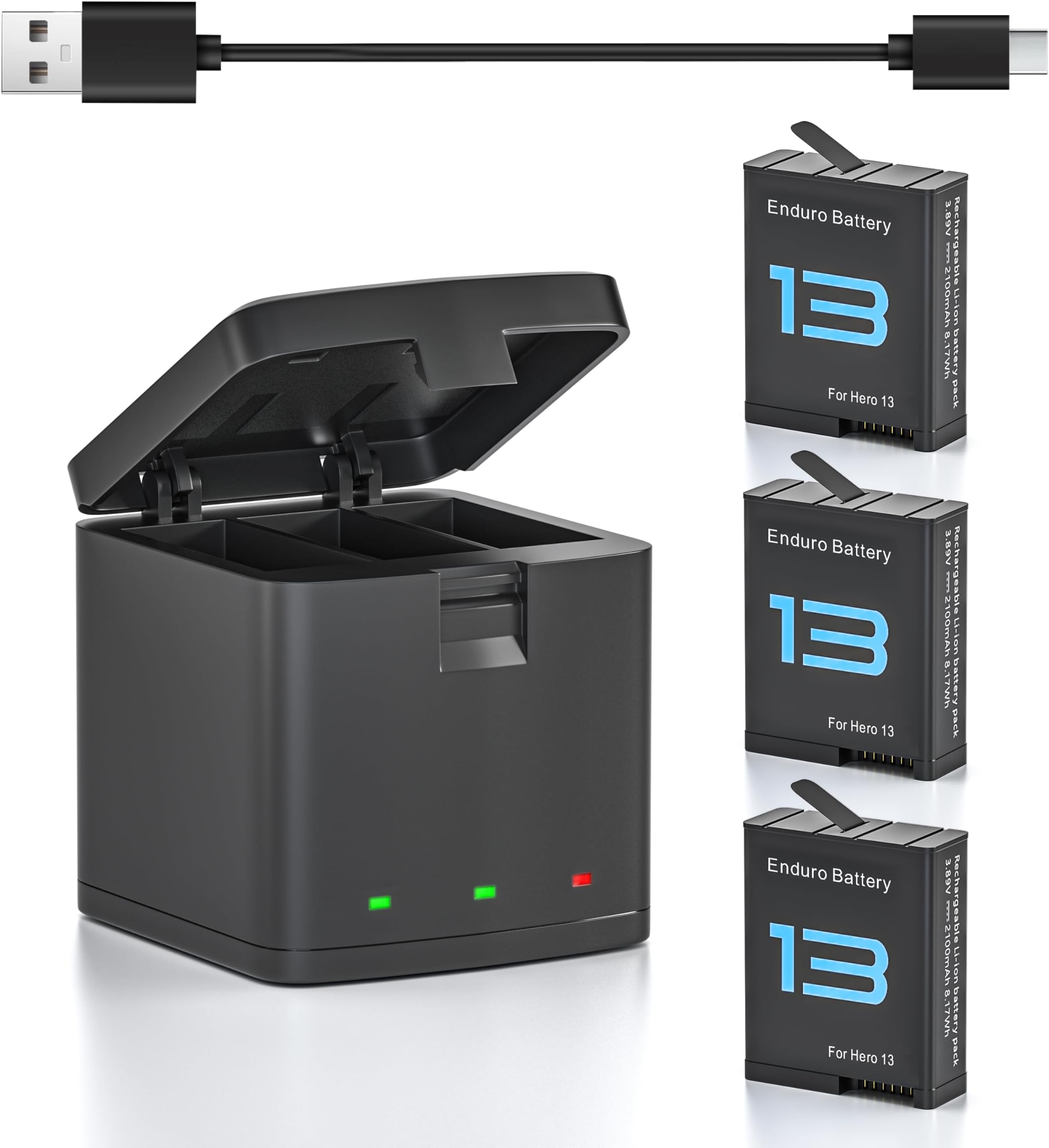 Amazon.com: HERO13 Battery and Charger for GoPro Hero 13 Go Pro ...