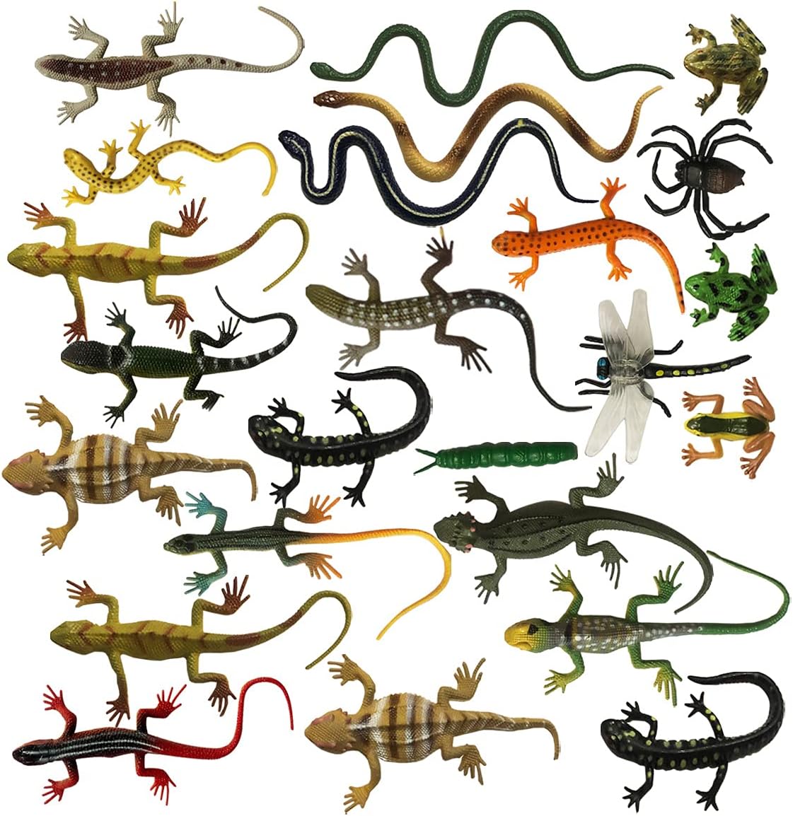 Amazon.com: Yitaocity 24Pcs Small Realistic Frog Lizard Insect Snake ...