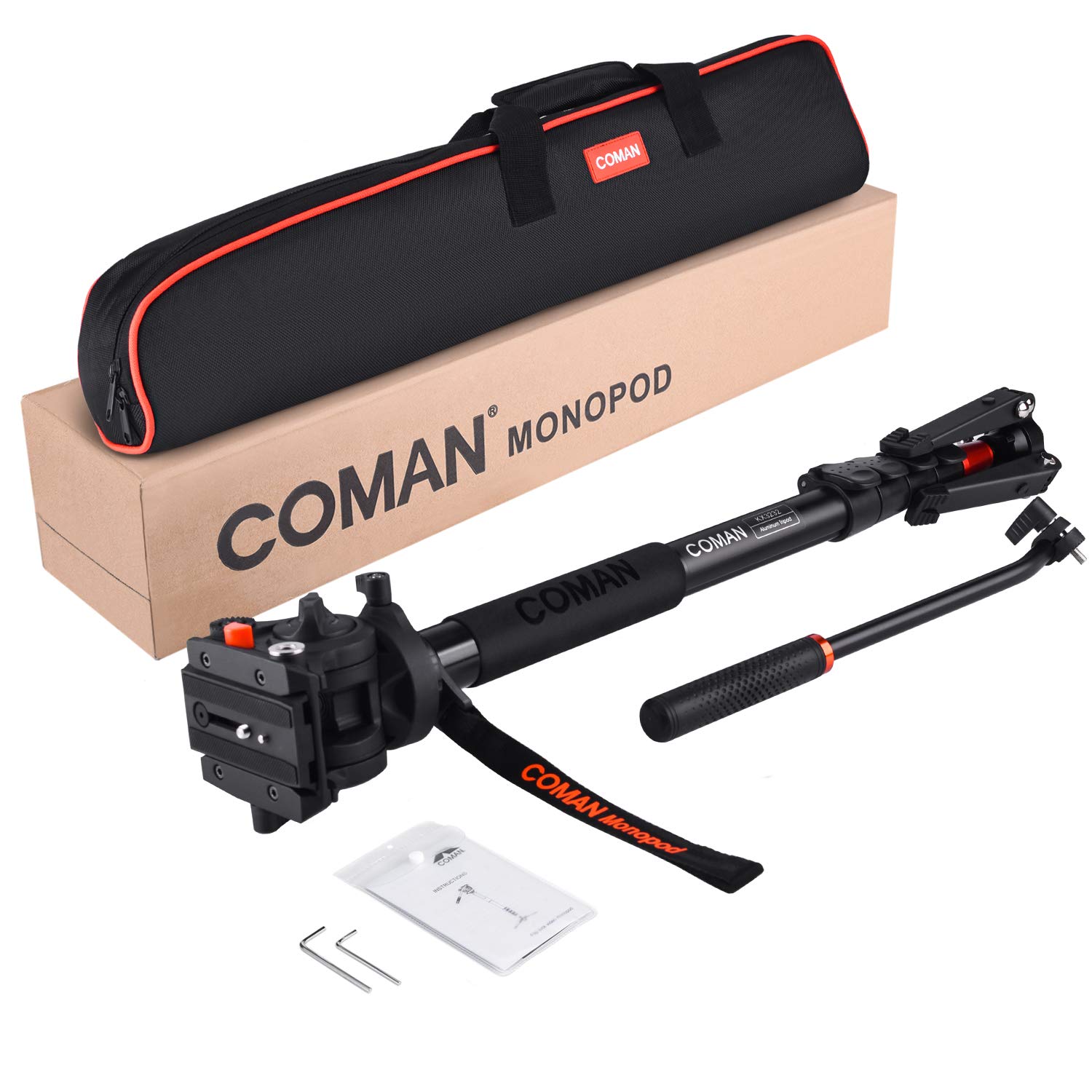 Buy Monopod, COMAN KX3232 73.2 inch Professional Monopod Tripod ...