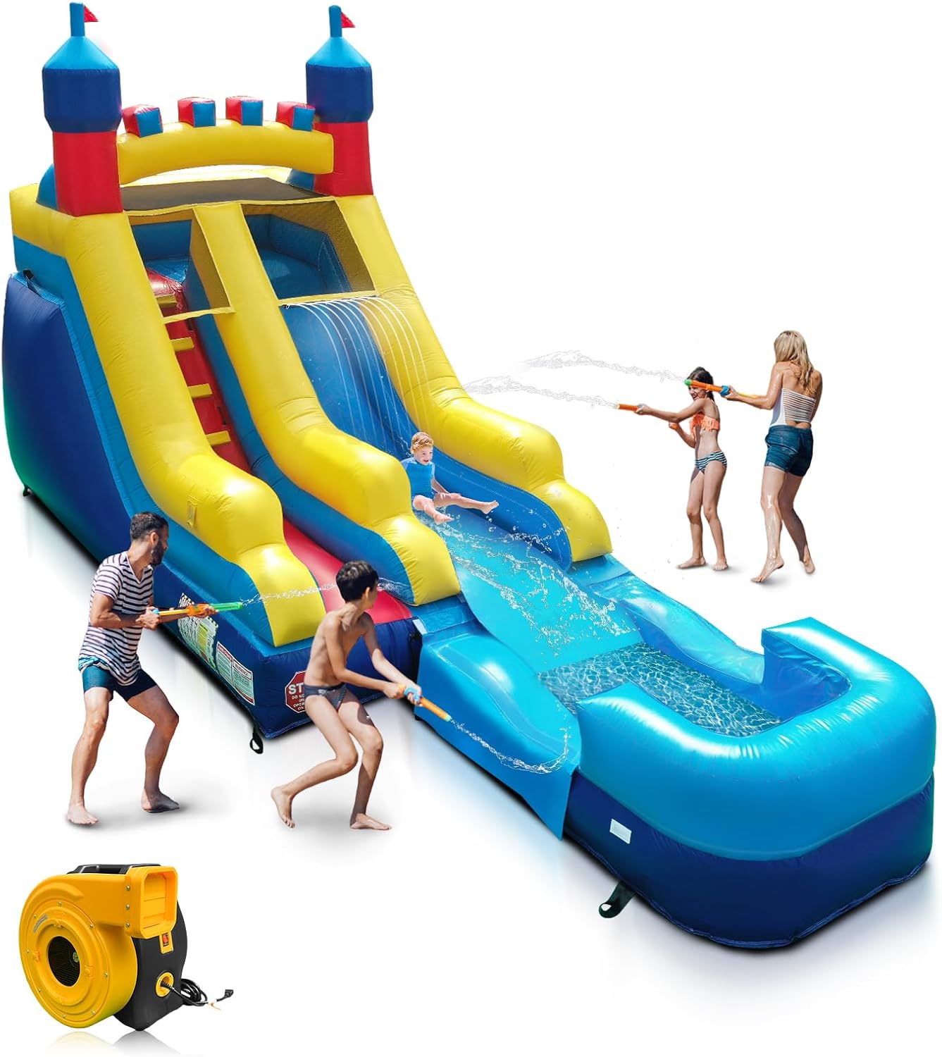 Amazon.com: JOYMOR Commercial Grade Inflatable Water Slide with Splash ...