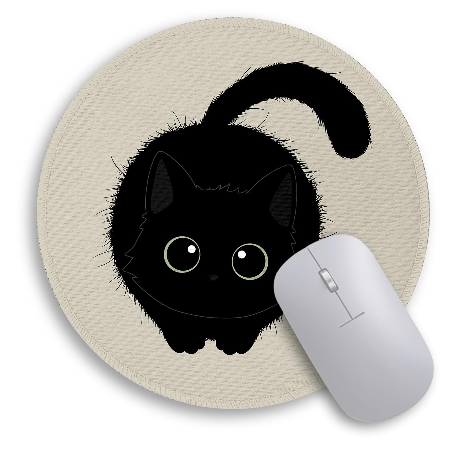 Amazon.com: Immaturus Black Cat Mouse Pad, Cute Small Mouse Pads for ...