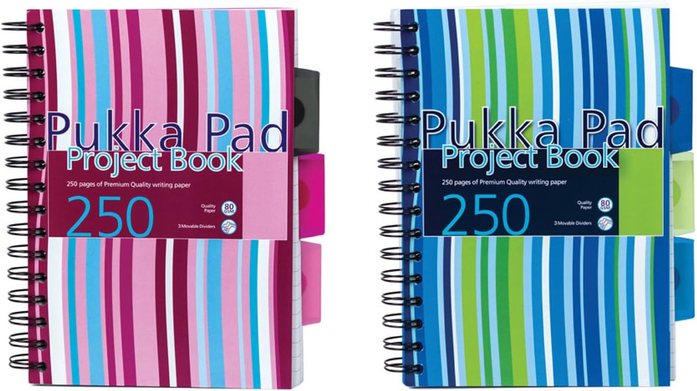 Pukka A5 Project Book Pink/Blue : Amazon.co.uk: Stationery & Office ...